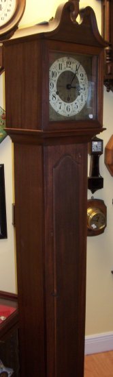 FLOOR CLOCKS-1384-8 DAY SPRING DRIVEN GERMAN WESTMINSTER GRANDMOTHER CLOCK